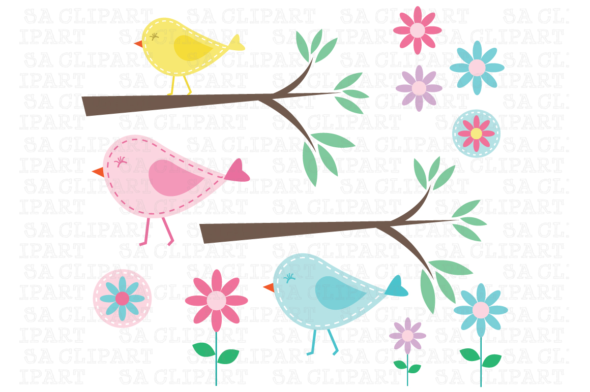 Little Birds Clipart ~ Illustrations on Creative Market