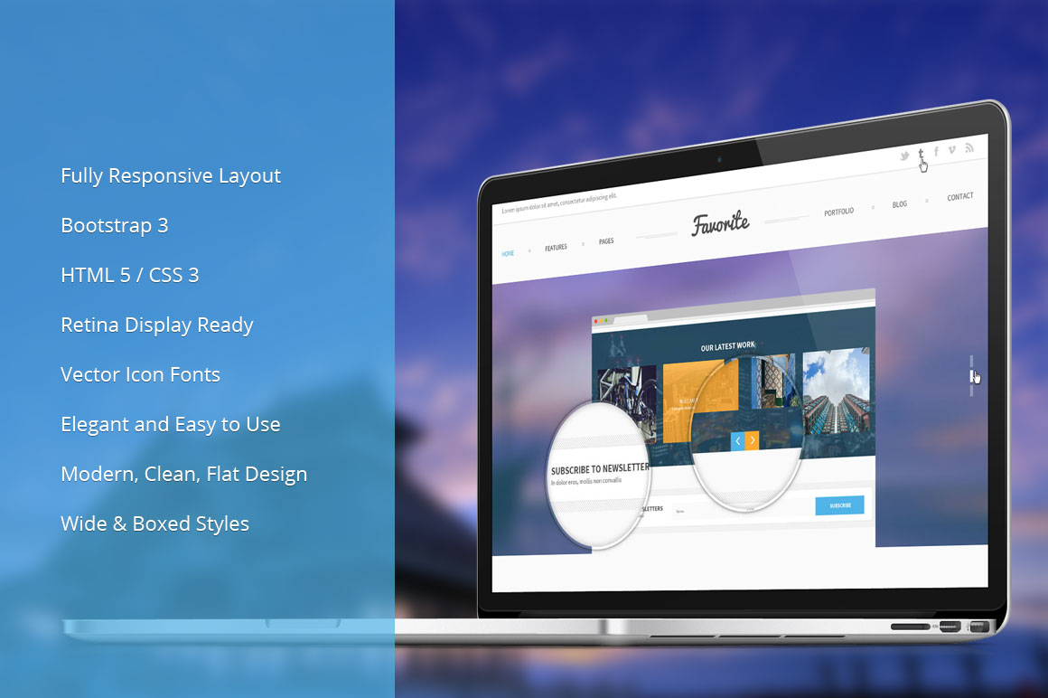 Multi-Purpose Bootsrap Theme ~ Bootstrap Themes on Creative Market