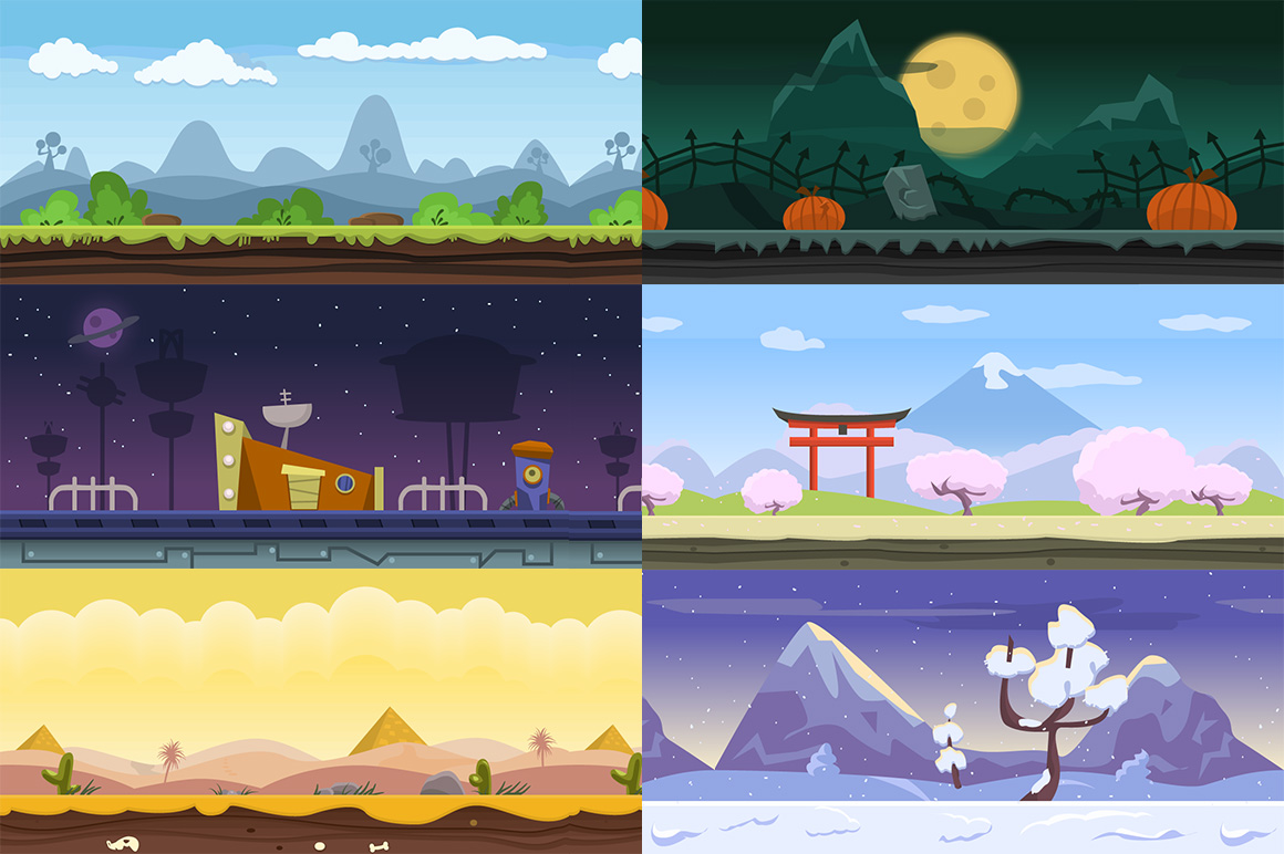 10 Fresh Game Backgrounds ~ Graphics on Creative Market