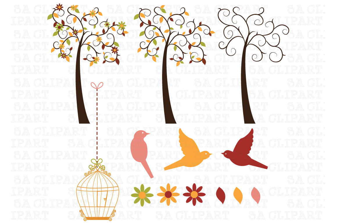 Tree Clipart ~ Illustrations on Creative Market