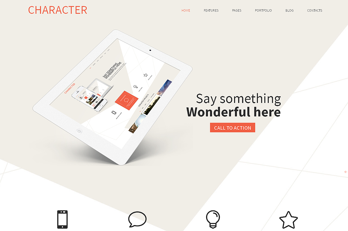 Character Bootstrap Template ~ Bootstrap Themes on Creative Market
