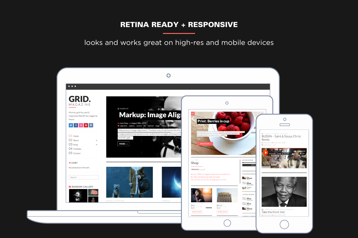 GRID - WordPress magazine & shop ~ WordPress Magazine Themes on ...