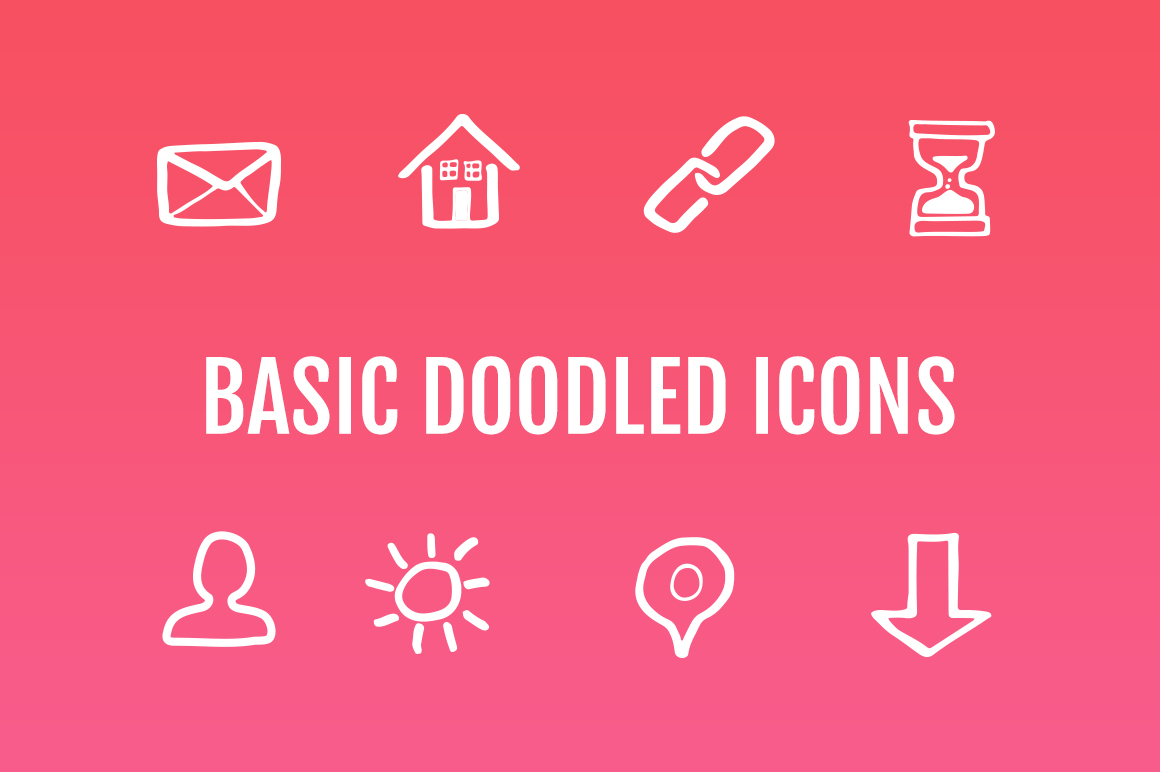 Doodled Basic Vector Icons ~ Icons on Creative Market