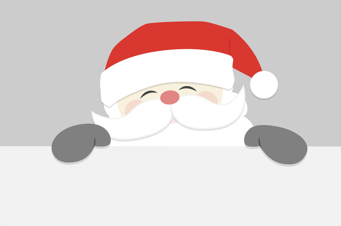 Santa Peeking ~ Illustrations on Creative Market
