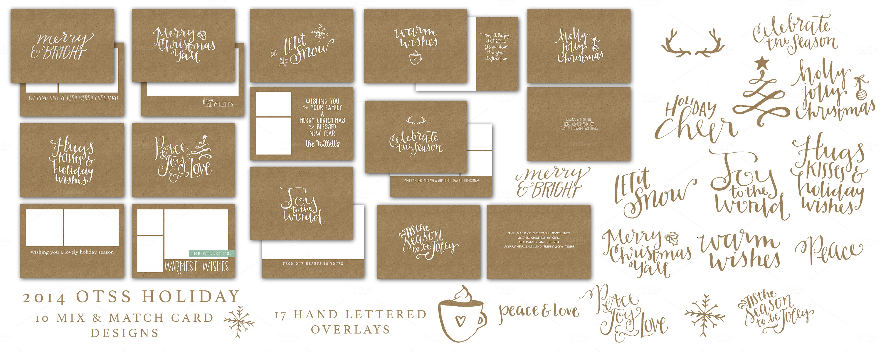 Hand Lettered Holiday Cards ~ Illustrations On Creative Market