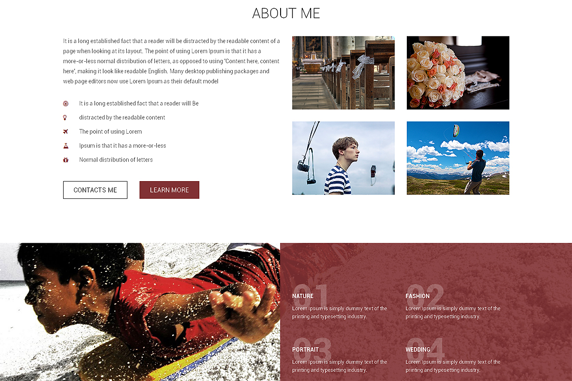 Krista Meyer One Page Theme ~ HTML/CSS Themes on Creative Market