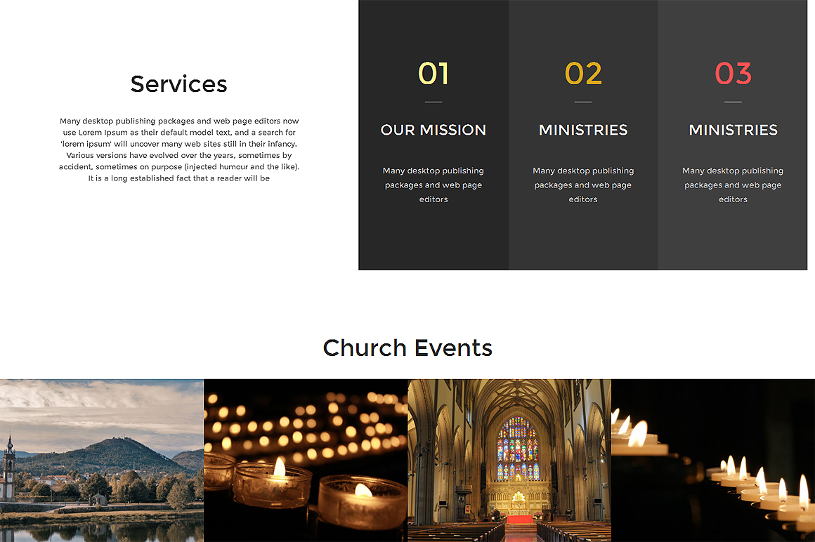Jesus Church One Page Theme ~ HTML/CSS Themes on Creative Market