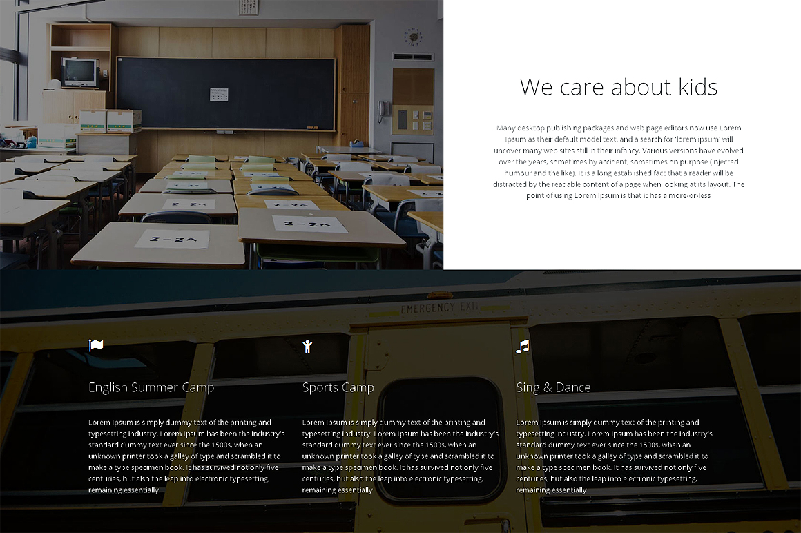 Art School Responsive One Page Theme ~ HTML/CSS Themes on Creative Market