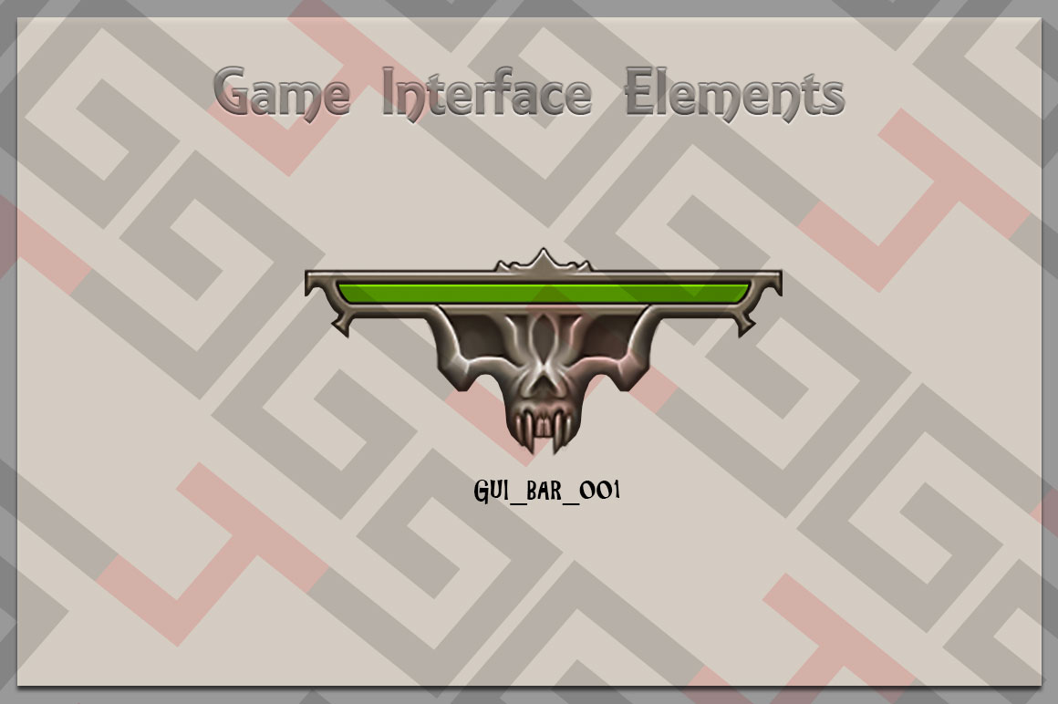 GUI bar skull ~ Web Elements on Creative Market