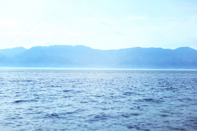Horizon haze in the sea landscape ~ Abstract Photos on Creative Market
