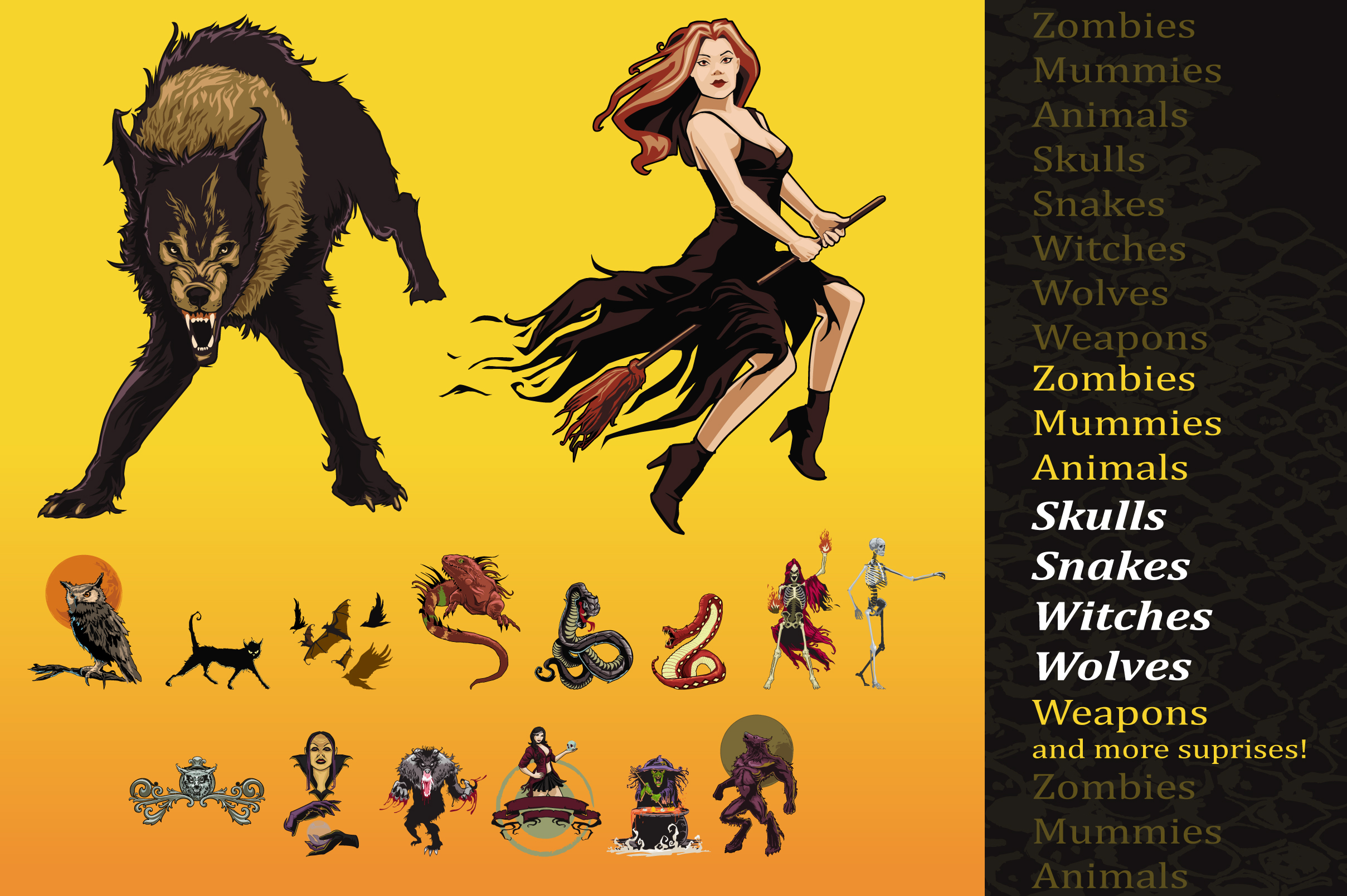 Oh the Horror! ~ Illustrations on Creative Market