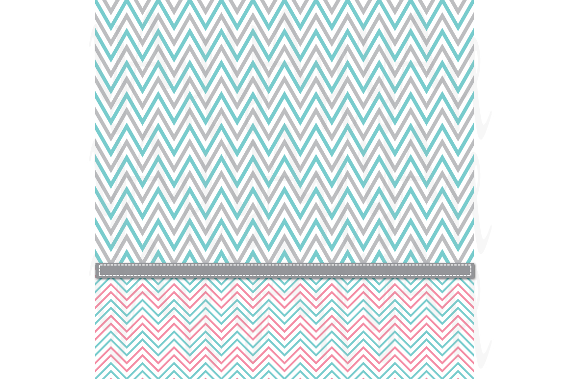 Aqua & Pink Chevron Digital Paper ~ Illustrations on Creative Market