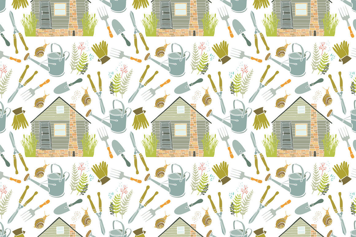 Spring gardening ~ Patterns on Creative Market