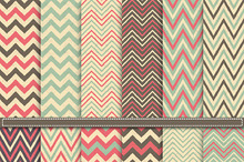 Retro Chevron Digital Paper ~ Illustrations on Creative Market