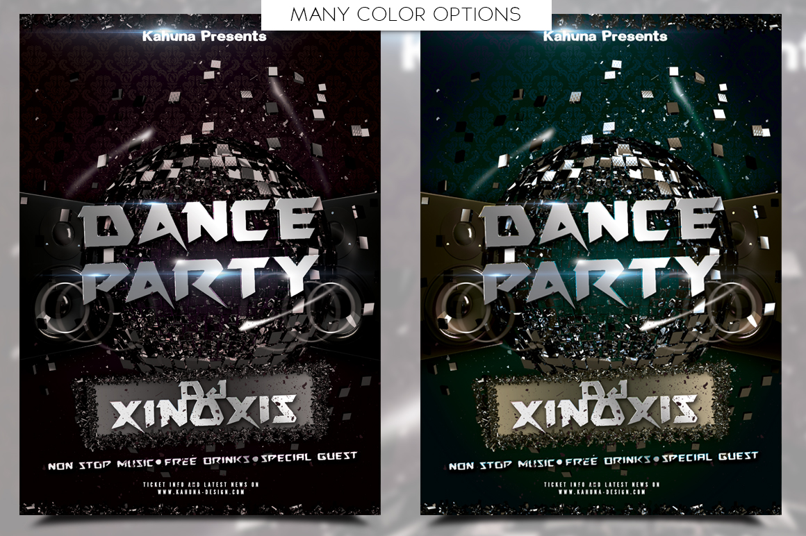 A3 Dance Club Party Poster ~ Flyer Templates on Creative Market