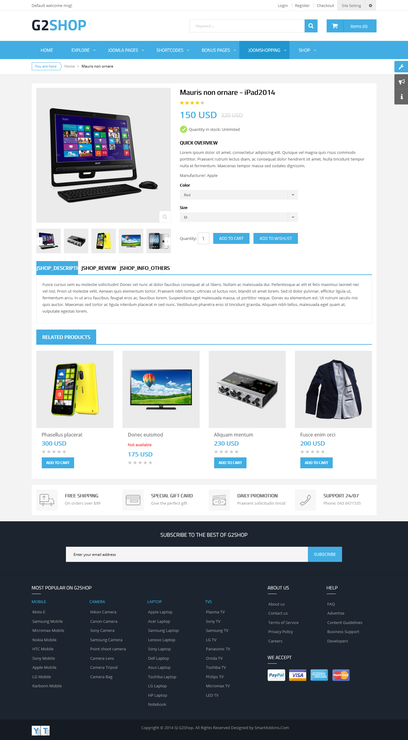 SJ G2Shop - Multipurpose Template ~ Joomla Themes on Creative Market