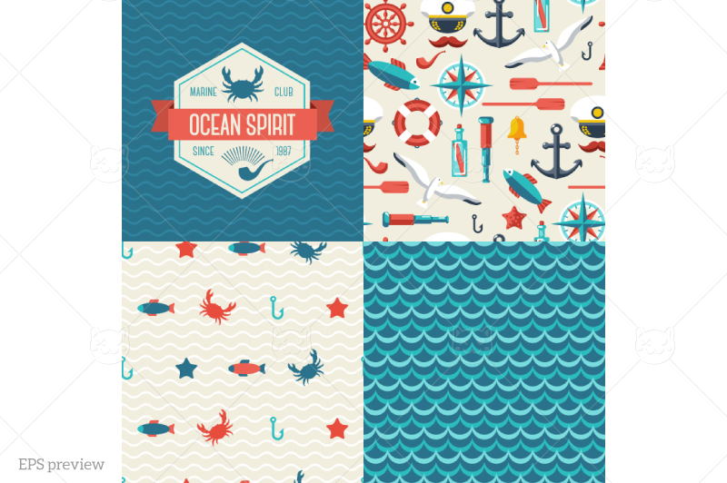 Ocean Patterns Set ~ Patterns on Creative Market