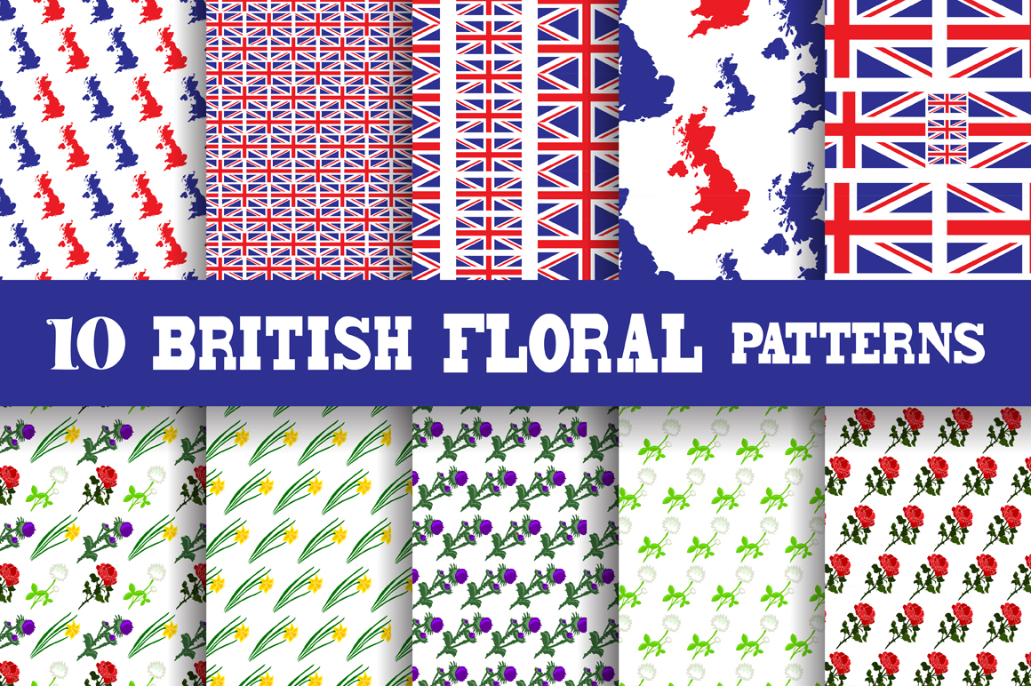 British Floral Patterns ~ Patterns on Creative Market