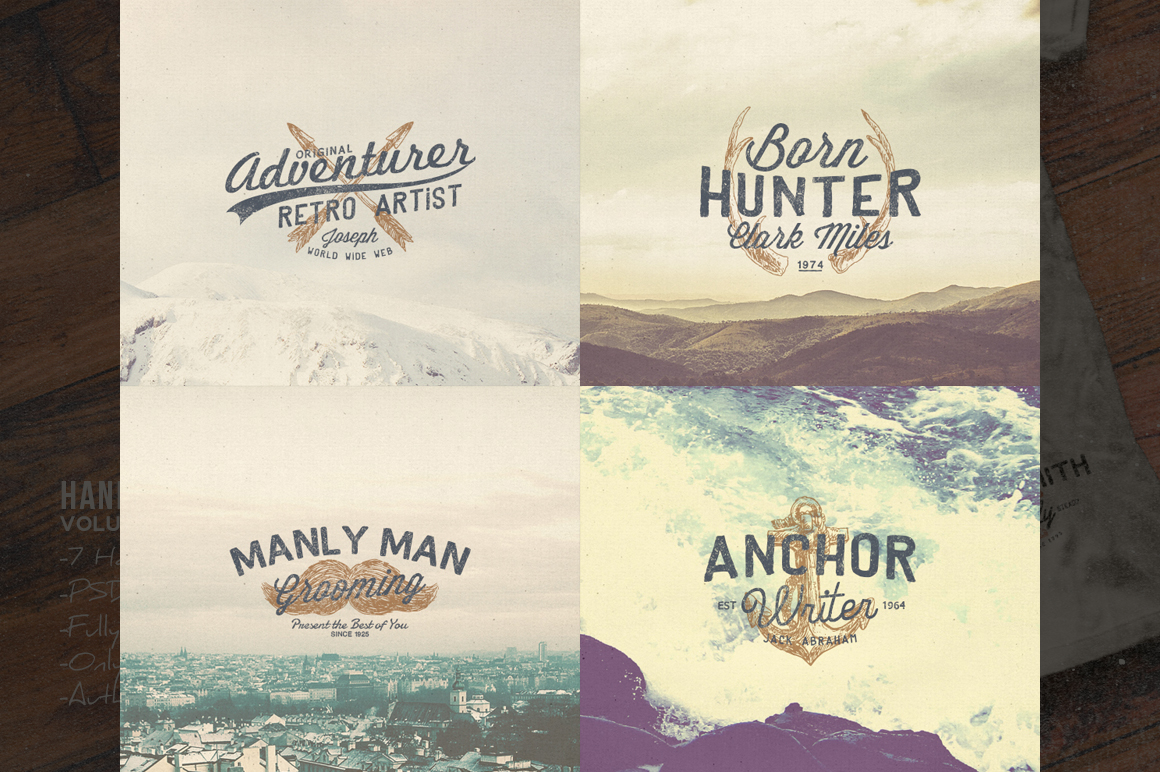 Hand Drawn Vintage Logos Volume 1 ~ Logo Templates on Creative Market