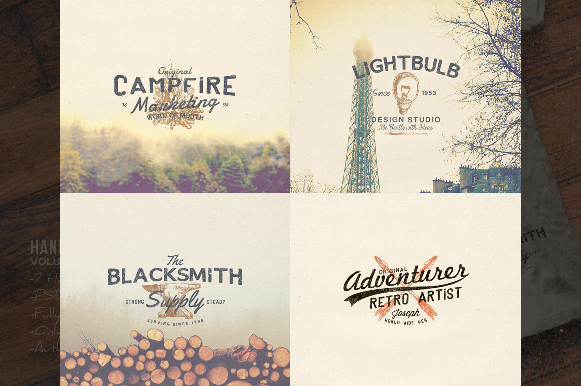 Hand Drawn Vintage Logos Volume 1 ~ Logo Templates on Creative Market