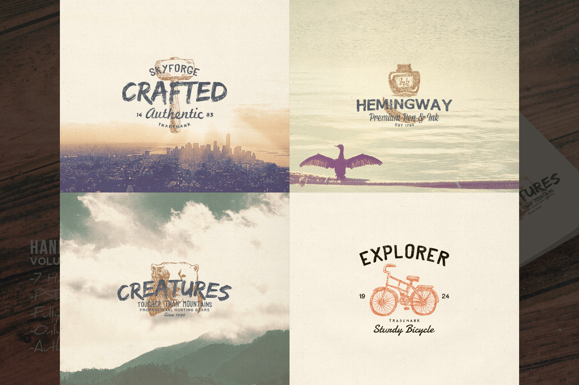 Hand Drawn Vintage Logos Volume 2 ~ Logo Templates on Creative Market