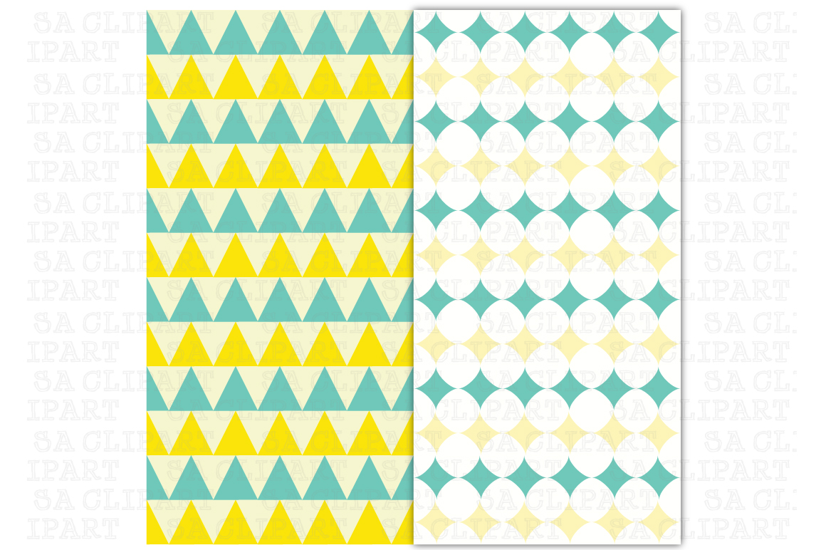 Geometric spring digital paper ~ Illustrations on Creative Market