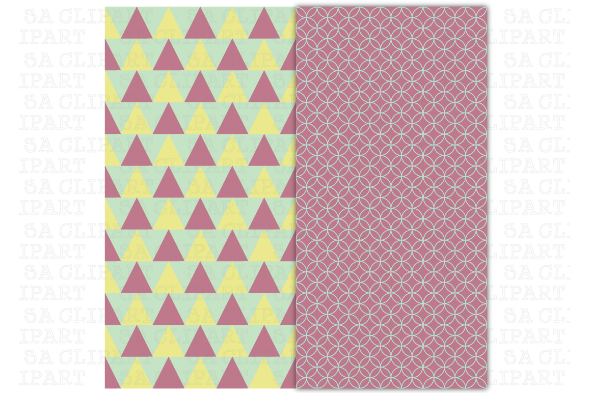 12 Pastel Geometric digital paper ~ Illustrations on Creative Market