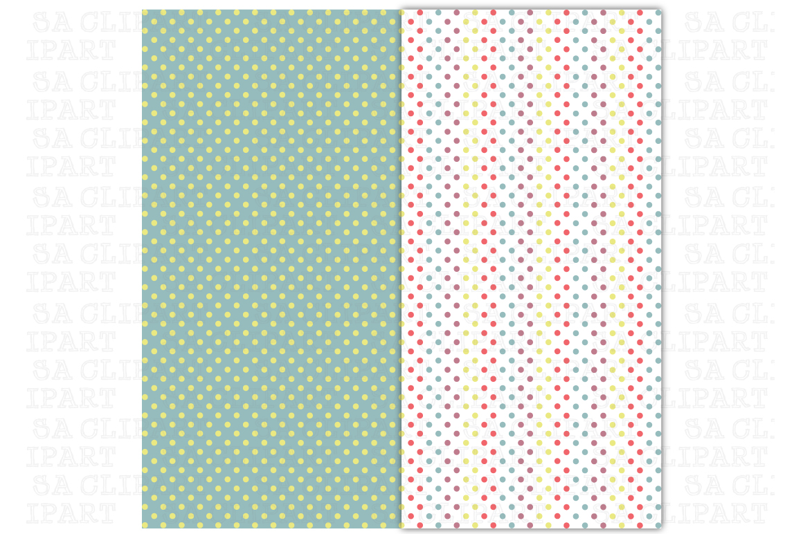 Chevron and Polka Dots Digital Paper ~ Illustrations on Creative Market