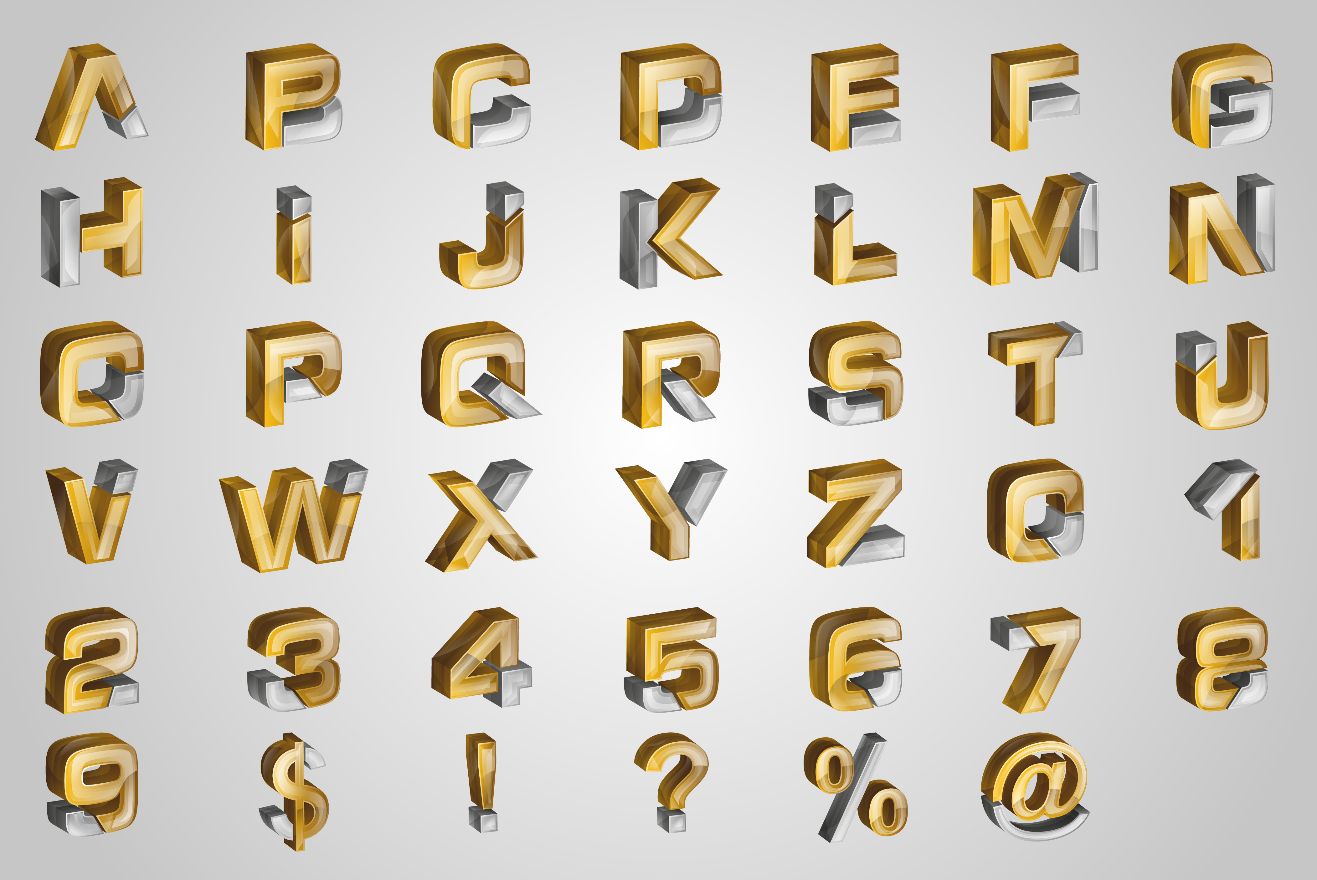 MEGA PACK 3D LETTERING ~ Objects on Creative Market