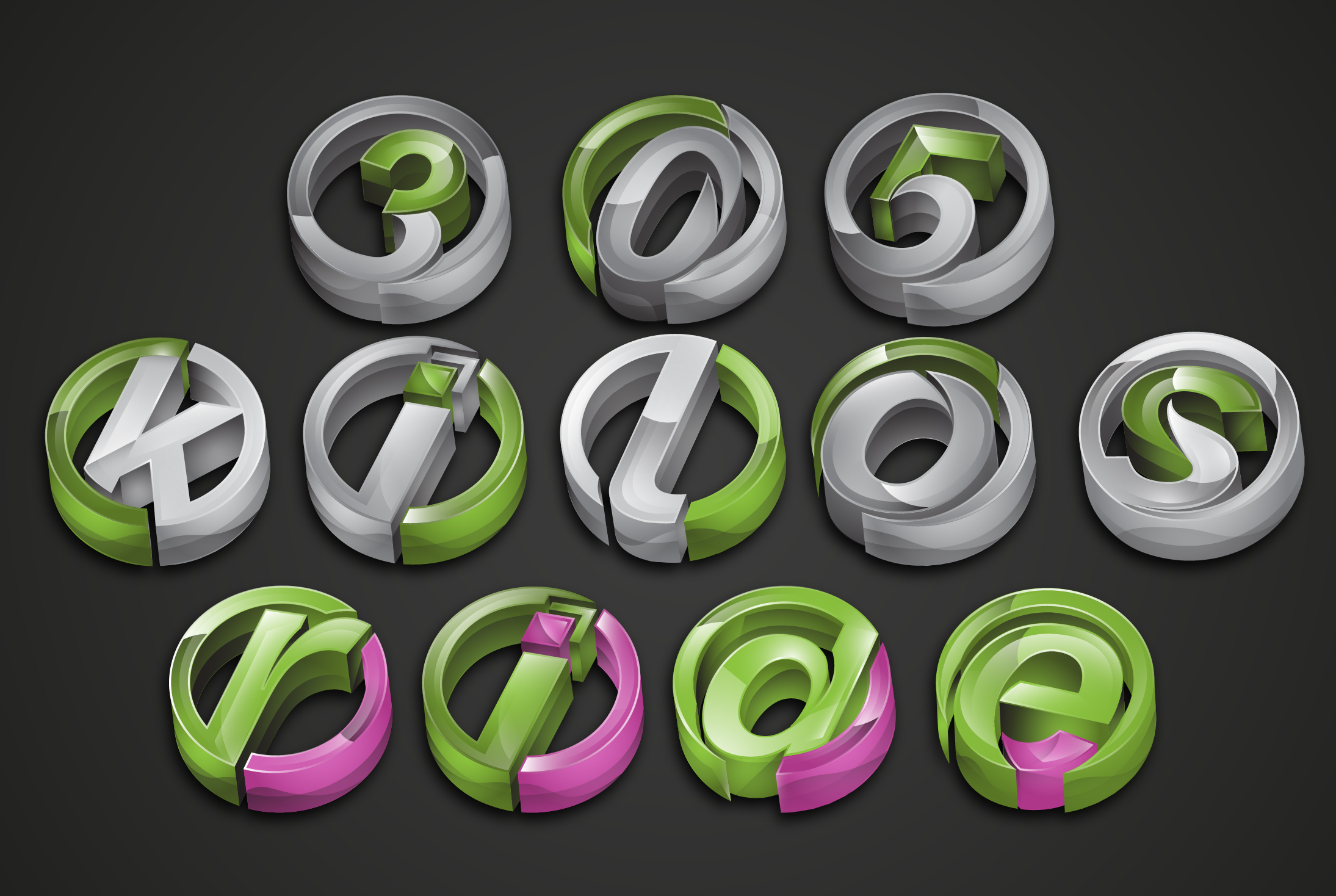 3D LETTERING for icon & logo ~ Objects on Creative Market