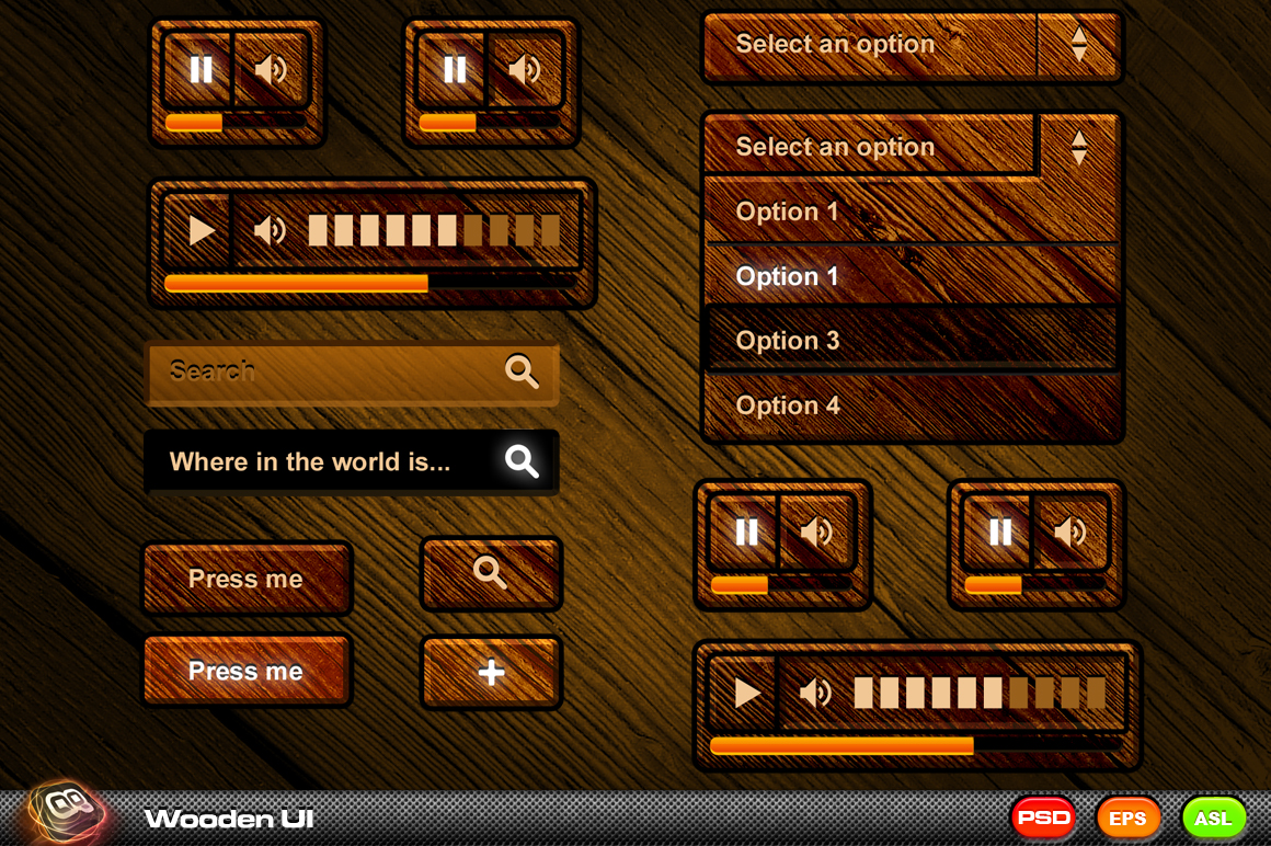 Wooden Mac UI Kit ~ Web Elements on Creative Market