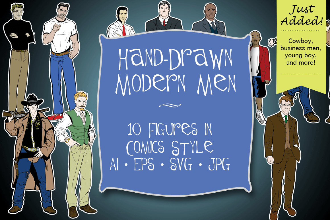 Hand Drawn Modern Men ~ Illustrations on Creative Market