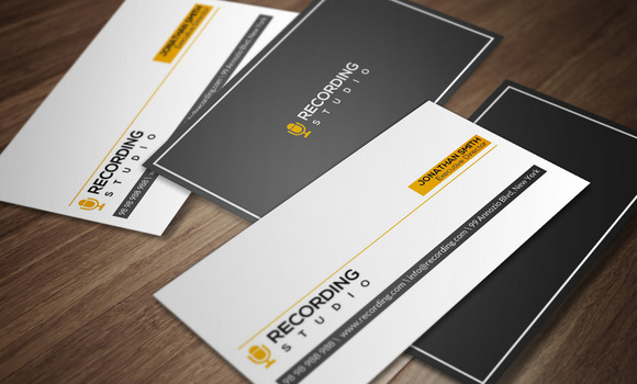 Recording Studio Card CM169 ~ Business Card Templates on Creative Market