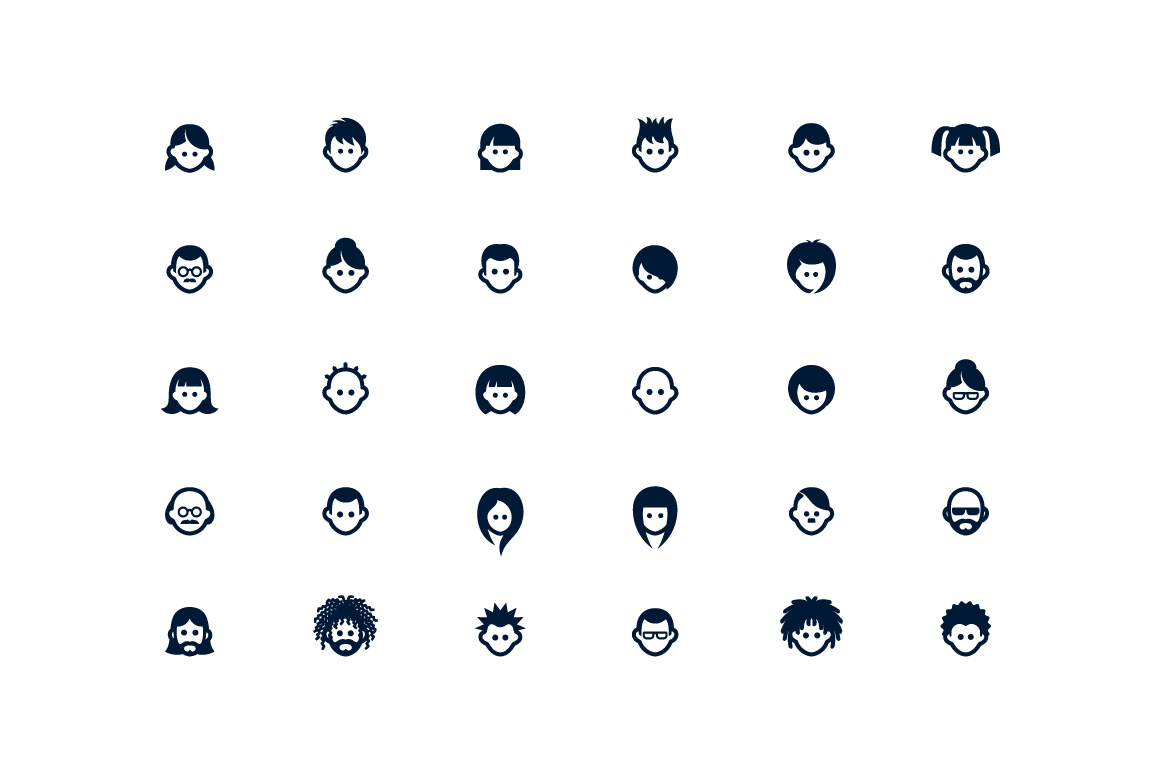 30 face icons ~ Icons on Creative Market