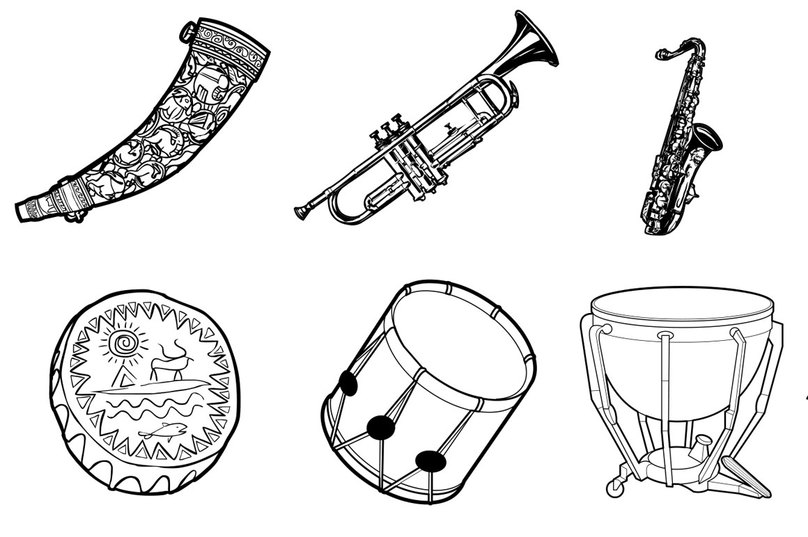 Hand Drawn Musical Instruments ~ Illustrations on Creative Market