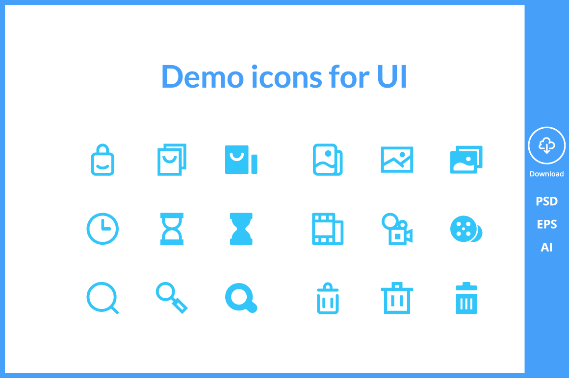 Basic UI icons ~ Icons on Creative Market