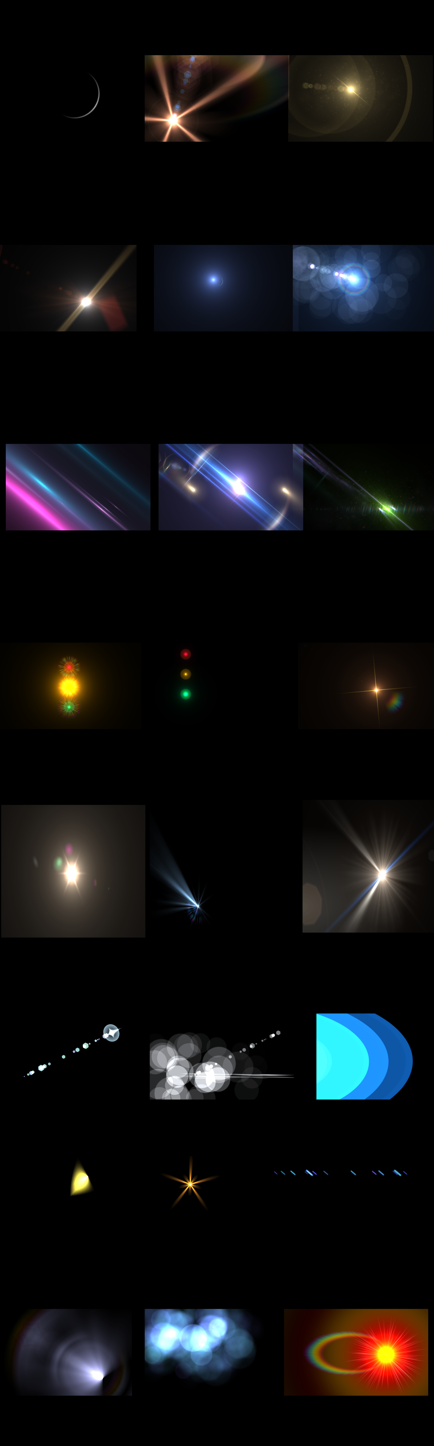 70 Lens Light Flares Bundle ~ Textures on Creative Market
