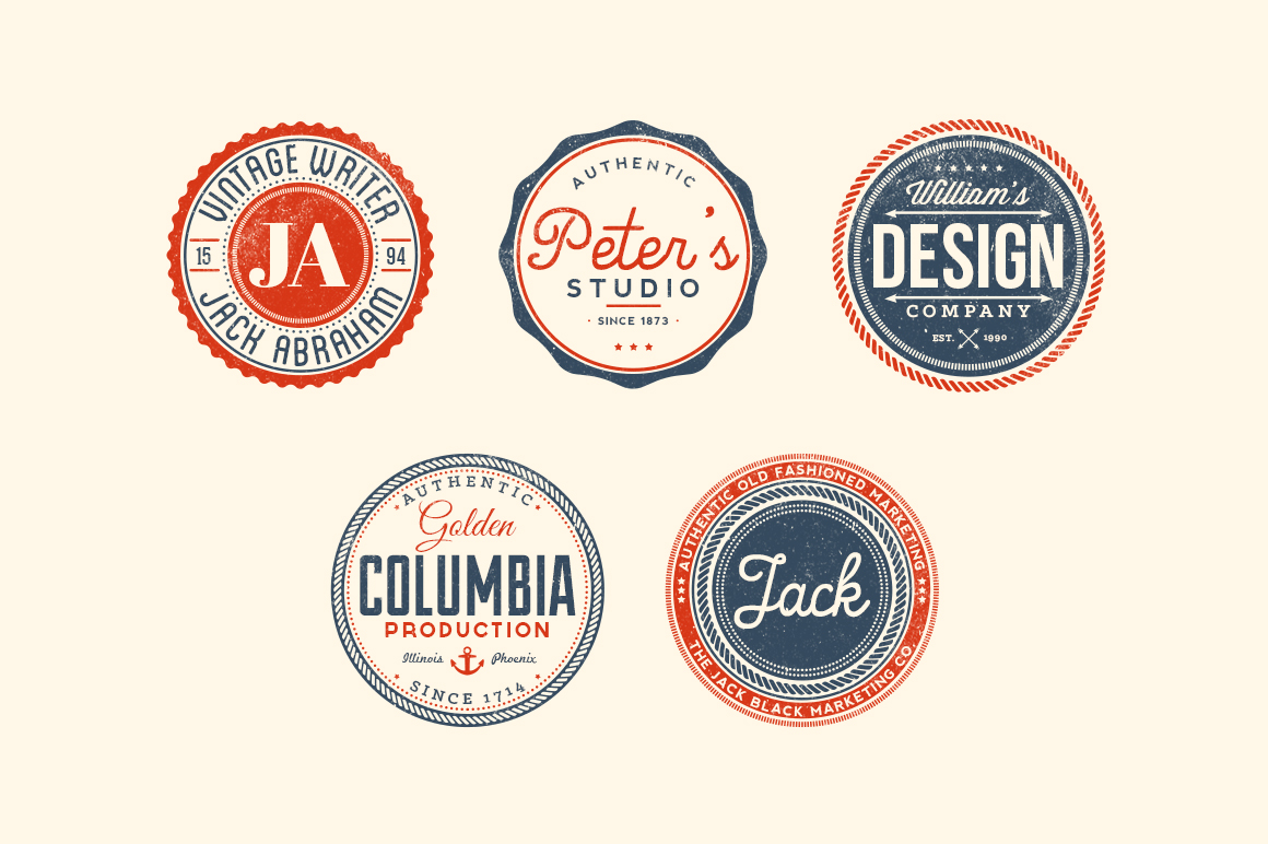 11 Trendy Vintage Badges Volume 2 ~ Logo Templates on Creative Market