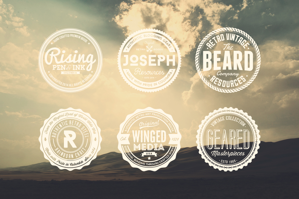 11 Trendy Vintage Badges Volume 2 ~ Logo Templates on Creative Market
