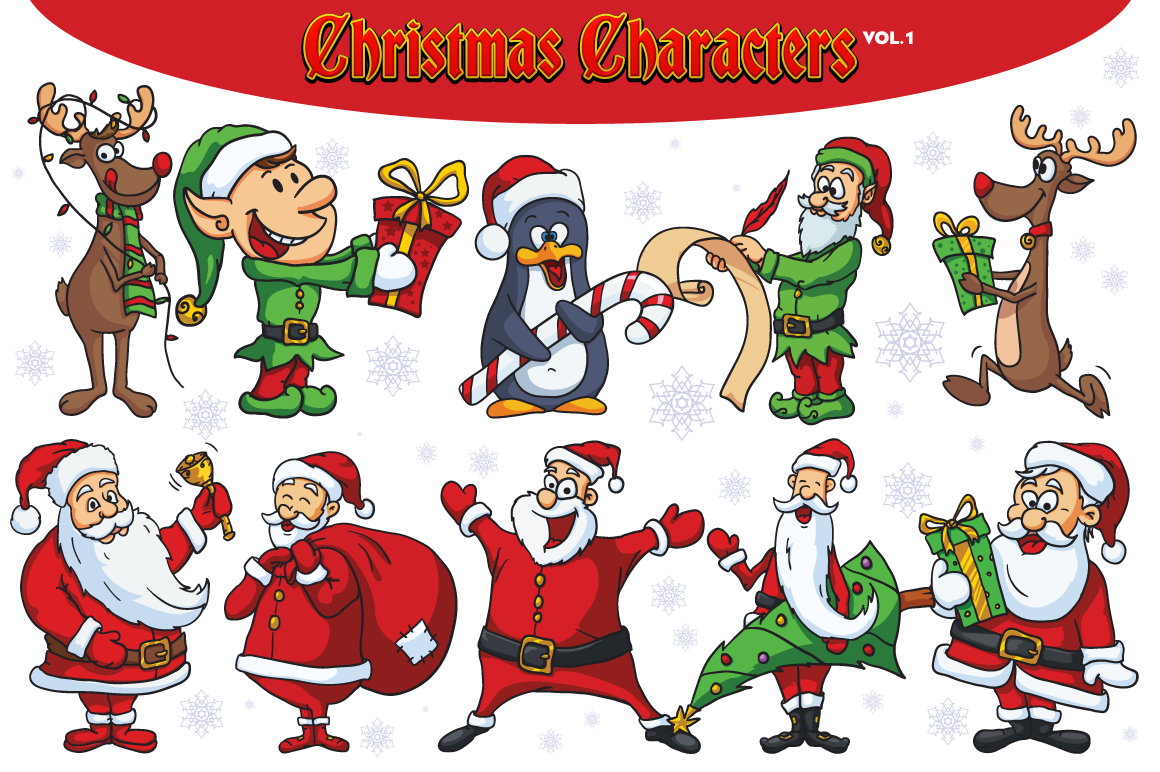 Christmas Vector Characters Vol.1 ~ Illustrations on Creative Market