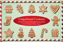 Gingerbread Alphabet ~ Illustrations on Creative Market