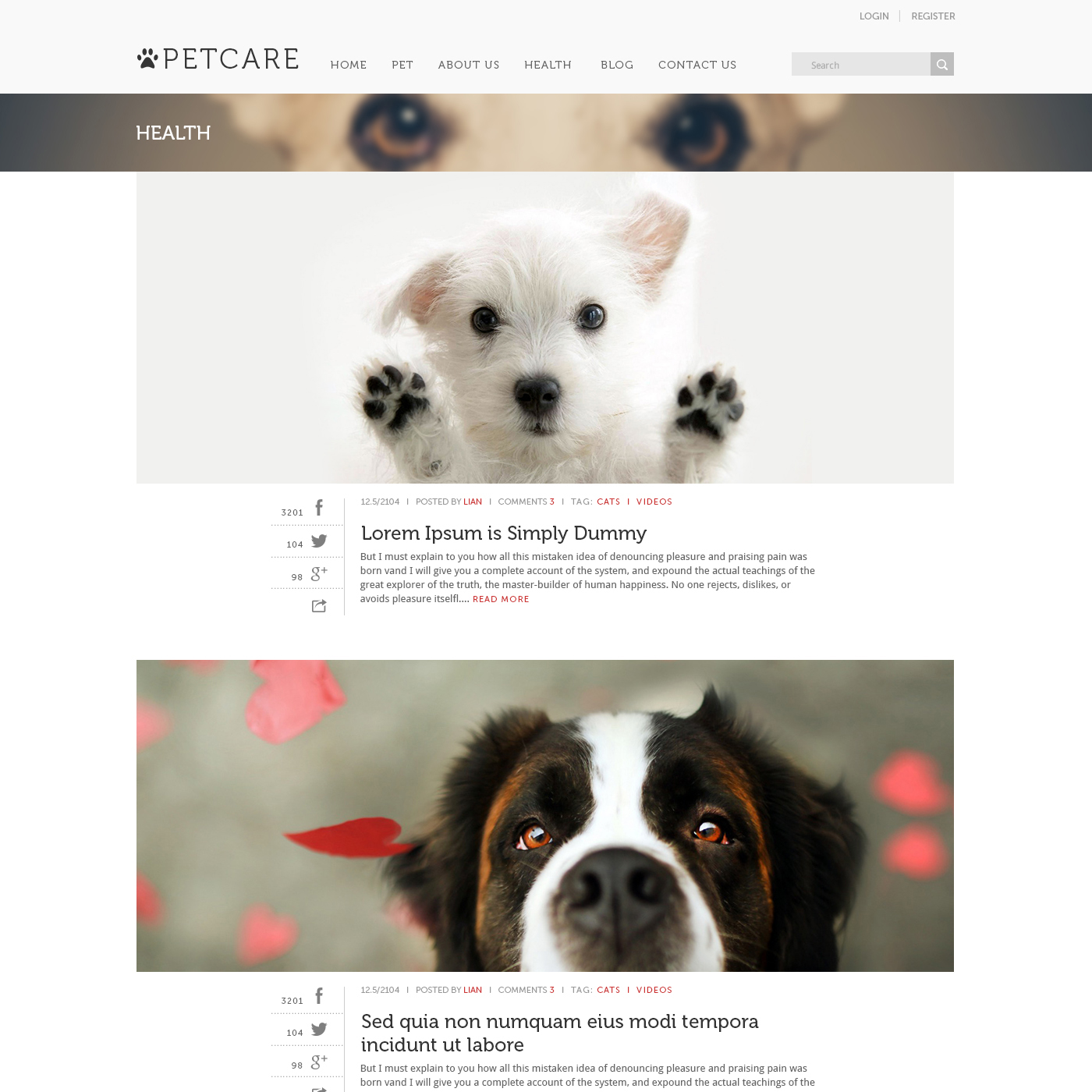 PetCare - Blog & Magazine Template ~ Joomla Themes on Creative Market