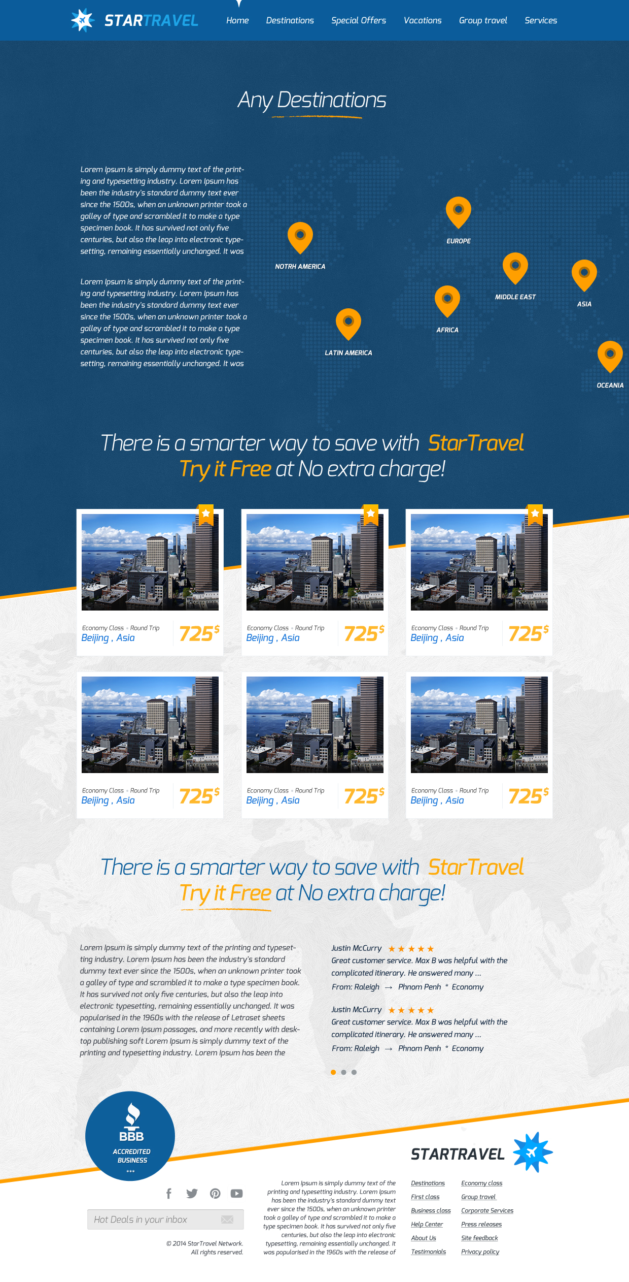 Star Travel - Online Booking 24 PSD ~ Website Templates on Creative Market