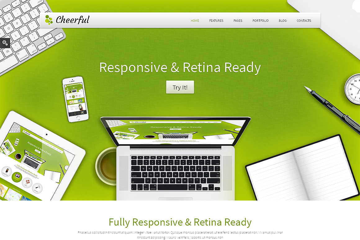 Cheerful Responsive Bootstrap Theme ~ Bootstrap Themes on Creative Market
