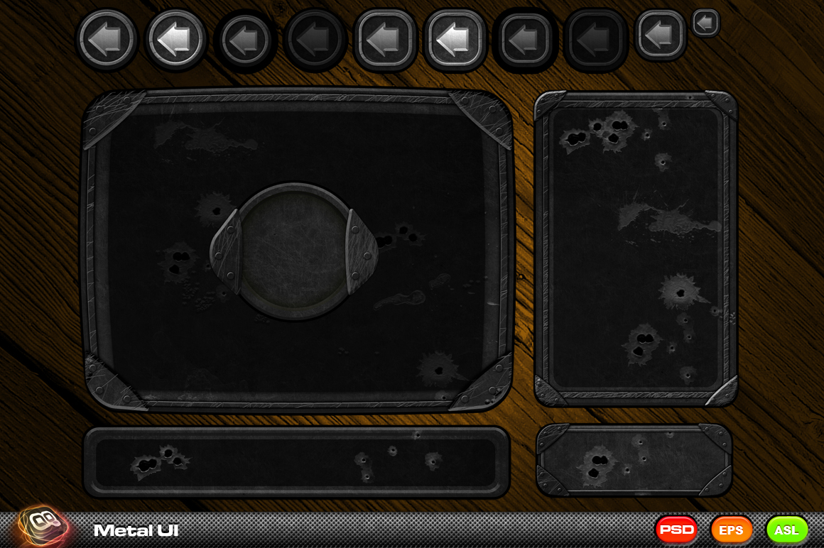Metal UI ~ Web Elements on Creative Market