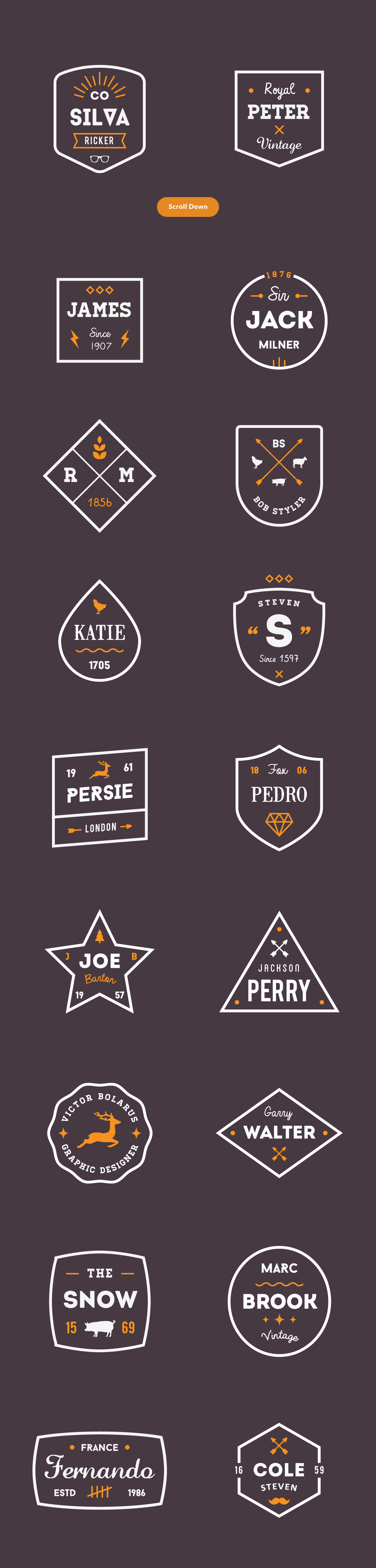 20 Minimal Badges ~ Logo Templates on Creative Market