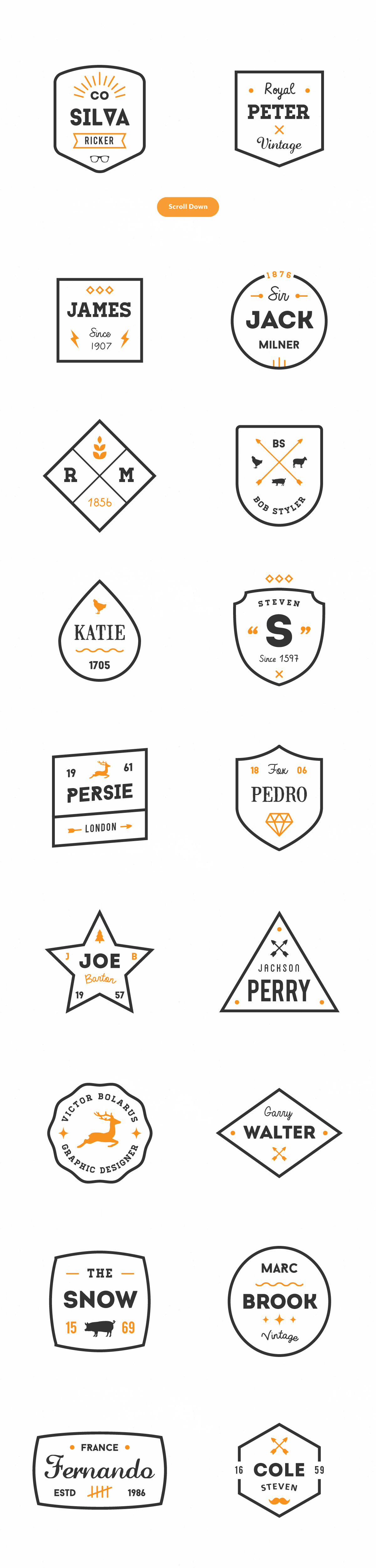 20 Minimal Badges ~ Logo Templates on Creative Market