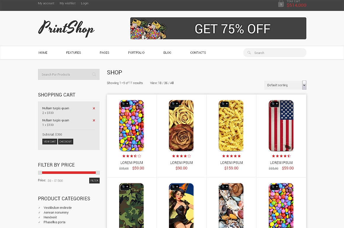 PrintShop Responsive Bootstrap Theme ~ Bootstrap Themes on Creative Market