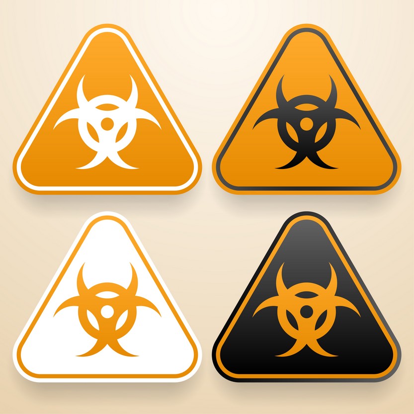 Set of triangular Biohazard signs ~ Icons on Creative Market