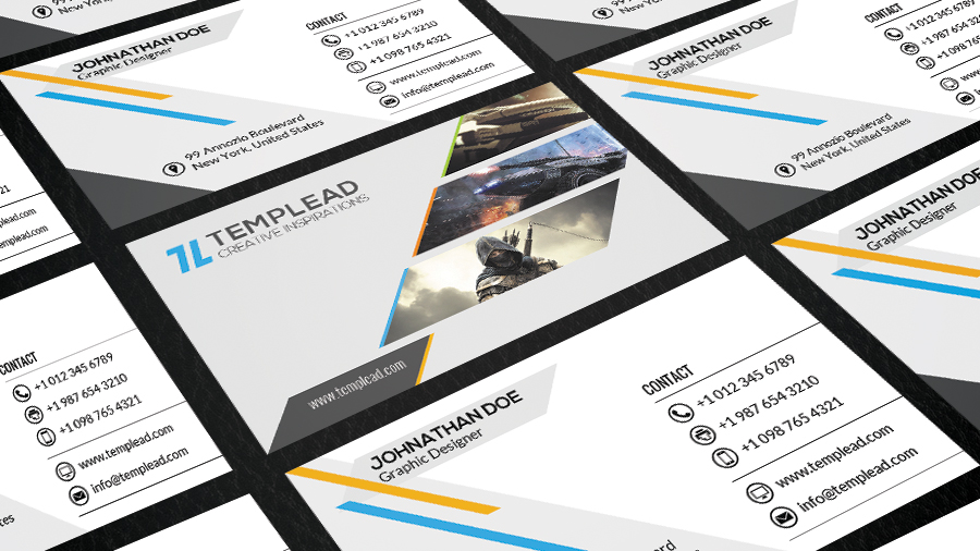 Game Design Card CM191 ~ Business Card Templates on Creative Market